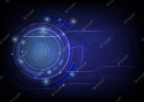 Premium Vector Abstract Technology Background Circles Digital Hi Tech Technology Design With