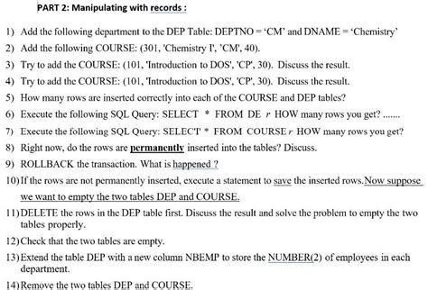 Solved Exercise Consider The Following Relational Database