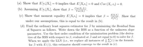 solved 2 bivariate regression assume that the true
