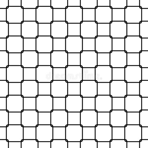 Seamless Abstract Black And White Rounded Square Grid Pattern Background Design Geometric
