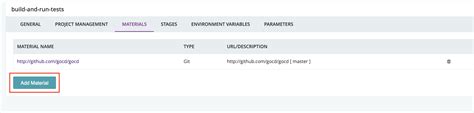 Add Material To Existing Pipeline Gocd User Documentation