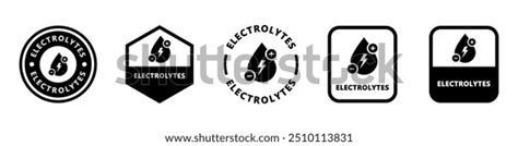 Electrolytes Vector Icons Product Packaging Label Stock Vector Royalty Free 2510113831