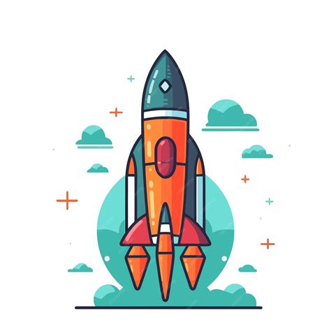 Premium Vector Rocket Icon Space Rocket Launch Spaceship Image Vector Illustration