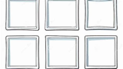 Linked Nested Frames Vector Symbol Cartoon Stock Illustration
