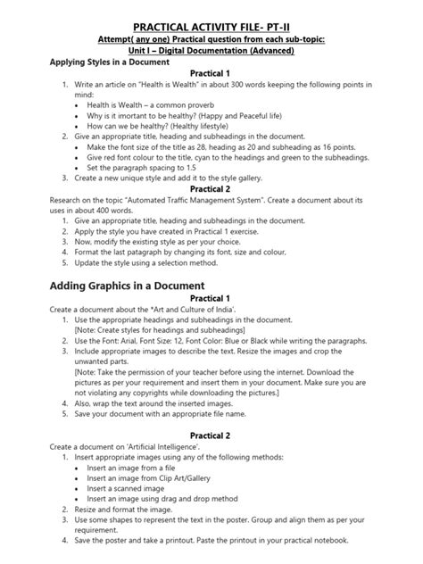 Practical File Classx Pdf