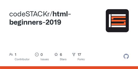 Github Codestackrhtml Beginners 2019