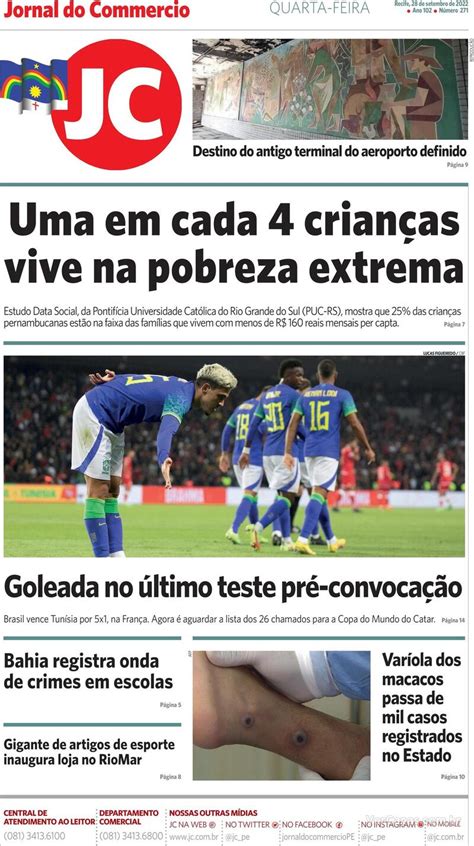 As Manchetes Dos Jornais Desta Quarta Feira 28 De Setembro 2022