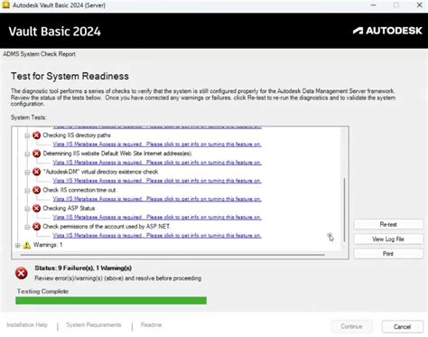 安装 vault server 时显示“需要 vista iis metabase access”