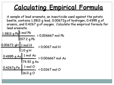 Percent Composition Empirical Formulas Molecular Formulas Percent Composition