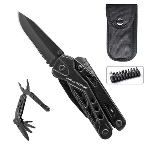halo forge 13 in 1 camping multi tool premium stainless steel folding