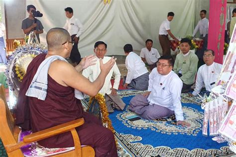 မွန်ပြည်နယ်ဝန်ကြီးချုပ် ဦးအောင်ကြည်သိန်း ချောင်းဆုံမြို့နယ် စိန်ပါတီဘုန