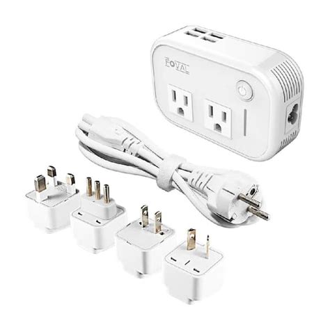 Lukyamzn Surge Protector Travel Adapter Voltage Converter With 2