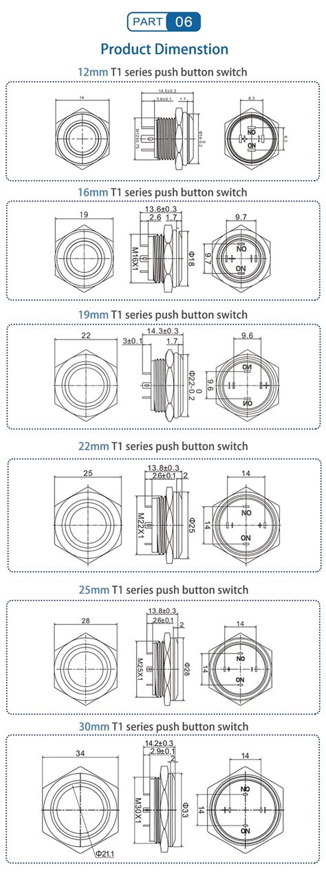 Momentary Latching Black Push Button Switch 1no1nc Spst 2no2nc Dpdt