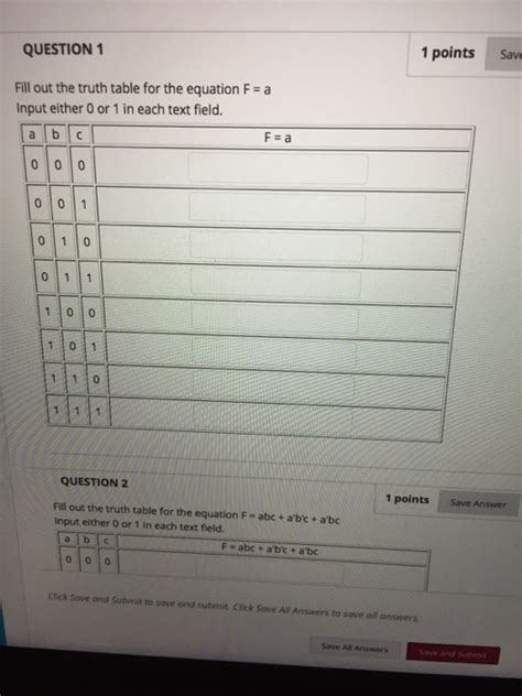 Solved Question 6 1 Points Sa Convert The Following Boolean