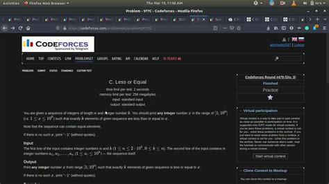 Solution To Codeforces Problem 997 C Less Or Equal Youtube