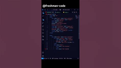 Shorts Webdevelopment Coding Html Css Js Chat Bot Interface Using