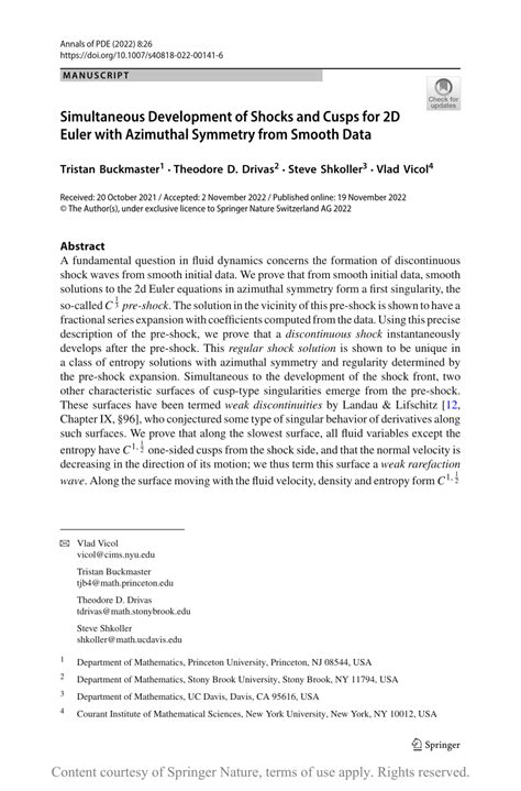Simultaneous Development Of Shocks And Cusps For 2d Euler With Azimuthal Symmetry From Smooth