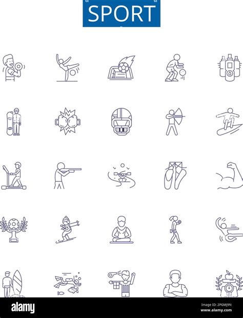 Sport Line Icons Signs Set Design Collection Of Sport Athletics