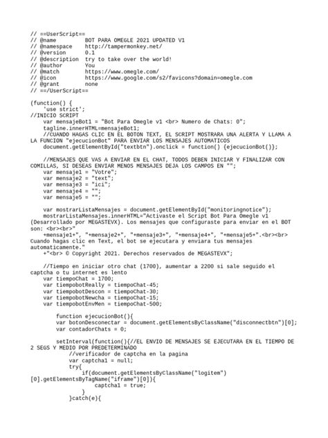 Bot Omegle Descargar Gratis Pdf Medios De Comunicación En Masa Industrias De Servicio