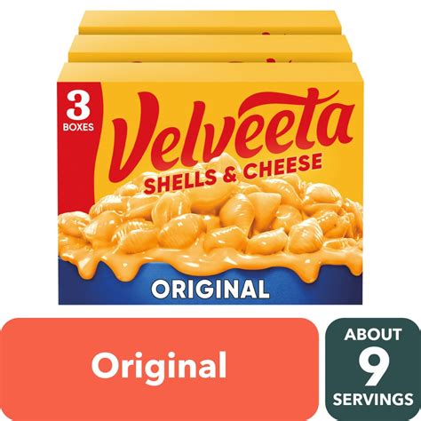 Velveeta Shells And Cheese Original Macaroni And Cheese Dinner 3 Ct