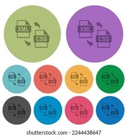 Xml Css File Conversion Darker Flat Stock Vector Royalty Free Shutterstock