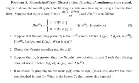 Solved Problem 3 Oppenheim Willsky Discrete Time Filtering