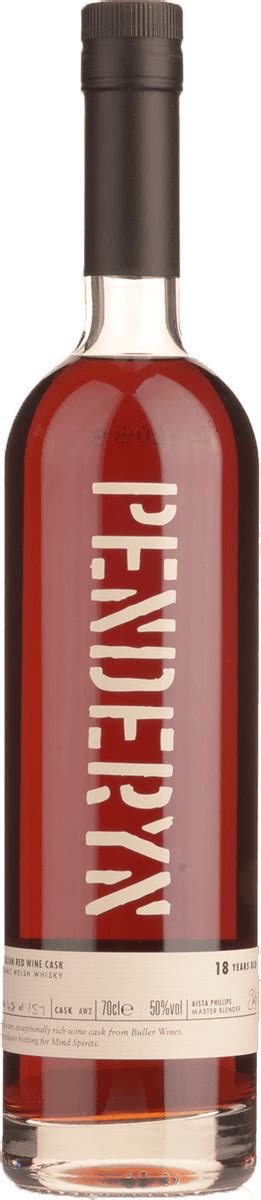 Penderyn 18 Year Old Red Wine Cask Finish Single Cask Single Malt Welsh