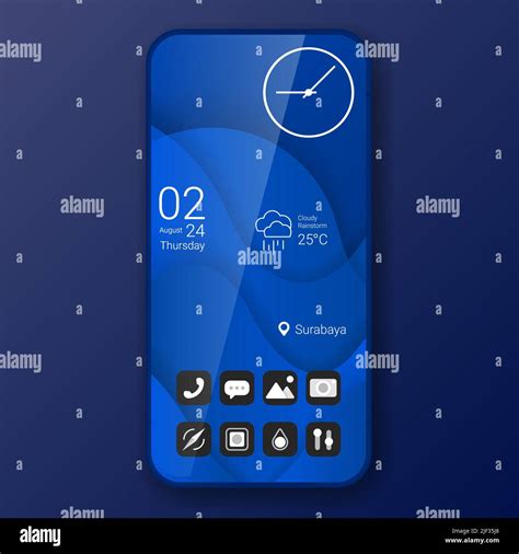 Blue Theme User Interface Realistic Stock Vector Image Art Alamy