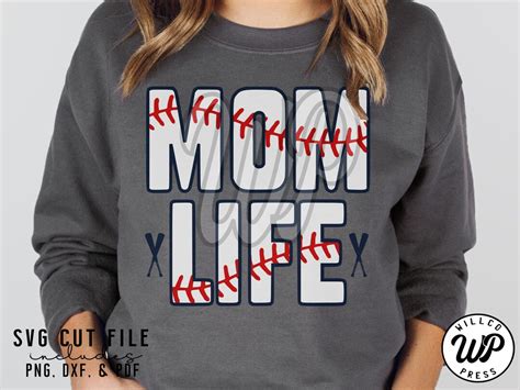 Mom Life Svg Baseball Mom Svg Png Dxf Svg Files For Etsy
