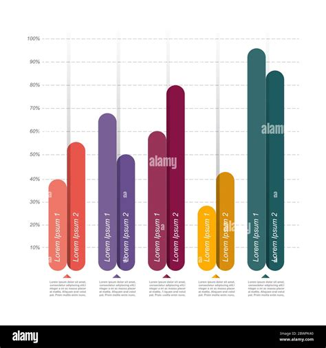 Bar Chart Graph Diagram Statistical Business Infographic Illustration