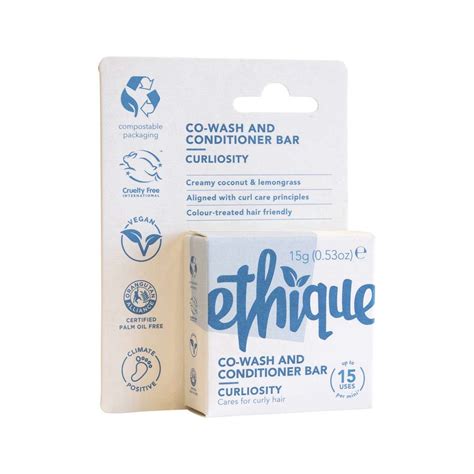 Ethique Bar Co Wash And Conditioner Curliosity Cares For Curly Hair