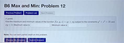 Solved B Max And Min Problem Point Find The Maximum Chegg Com