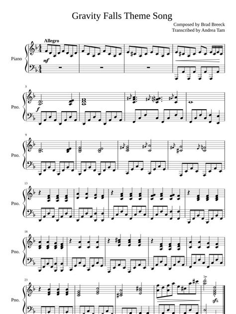 Gravity Falls Theme Piano Letters Dusolapan