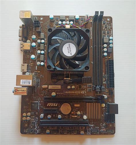 เมนบอร์ดพร้อม cpu a8 7670k พัดลม msi a68hm e33 v2 socket fm2