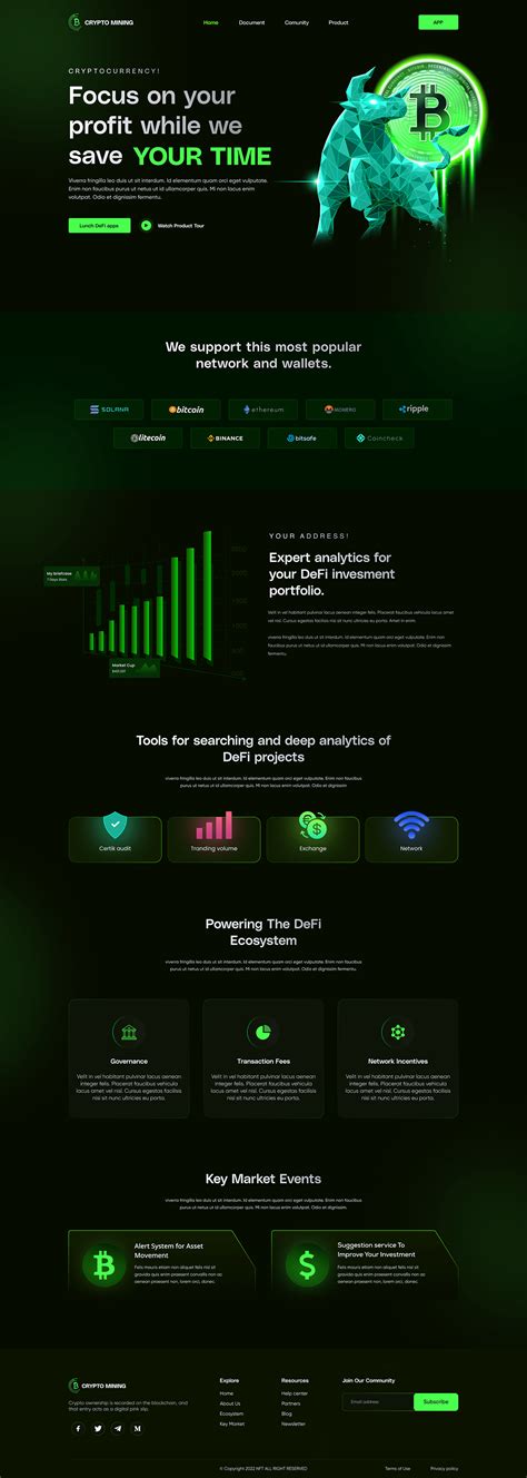 Crypto Blockchain Landing Page Ui Design On Behance