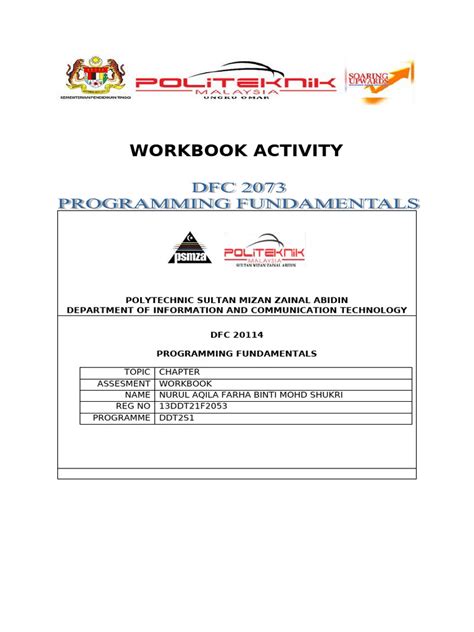 Workbook Activity 12 Pdf Integrated Development Environment C