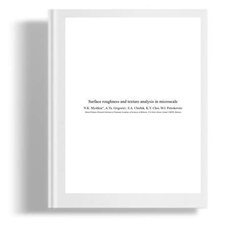 Surface Roughness Adn Texture Analysis In Microscale