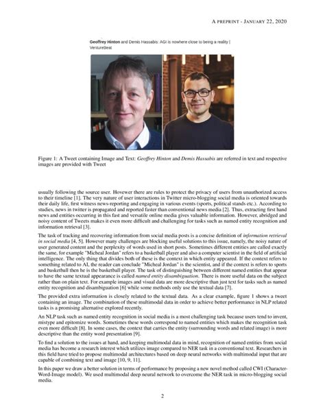 A Multimodal Deep Learning Approach For Named Entity Recognition From