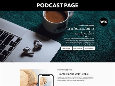 Wix Podcast Page Template Etsy