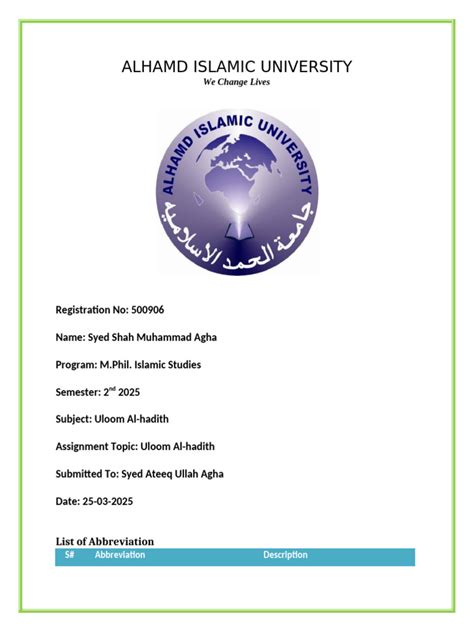 Assignment Format Pdf