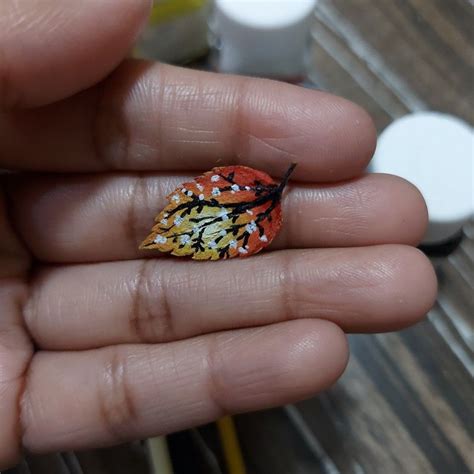 Painting On Smallest Leaf