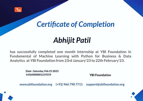 Abhijit Patil On Linkedin Ybi Machinelearning Python Internship