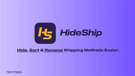 hideship hide shipping methods hideship hide sort and rename shipping