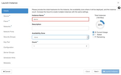 create instance welcome to the bigstack cube platform documentation