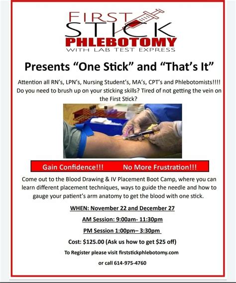 First Stick Phlebotomy Columbus Oh