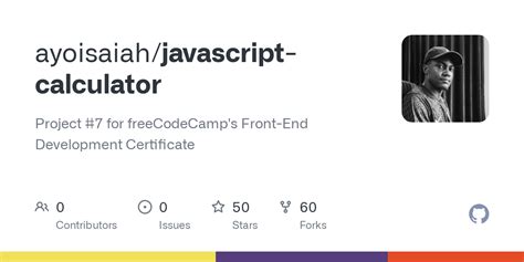 Github Ayoisaiahjavascript Calculator Project 7 For Freecodecamps