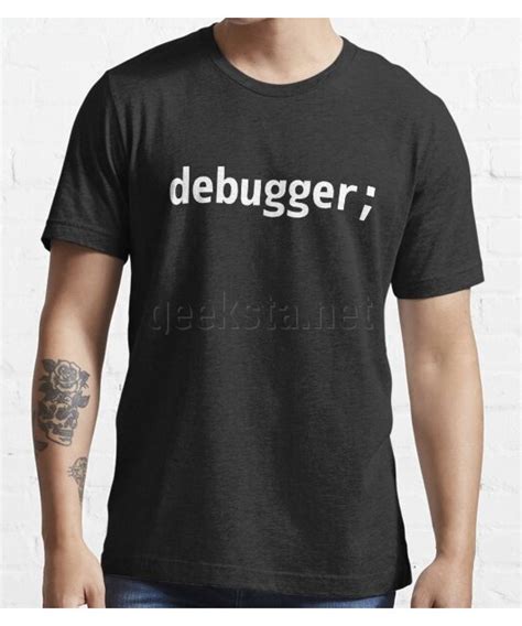 debugger javascript web developer white text design geeksta