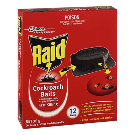Raid Cockroach Bait 12 Pack The Australian Chemicals Group