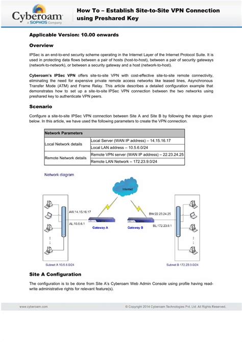PDF How To Establish Site To Site IPSec Connection Using Preshared Key DOKUMEN TIPS