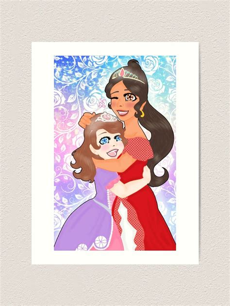 Sofia The First Elena Of Avalor Art Print By Chikiruna Redbubble